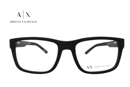 Lente Oftálmico marca Armani Exchange AX3050 Negro mate – Ópticas Exe ...